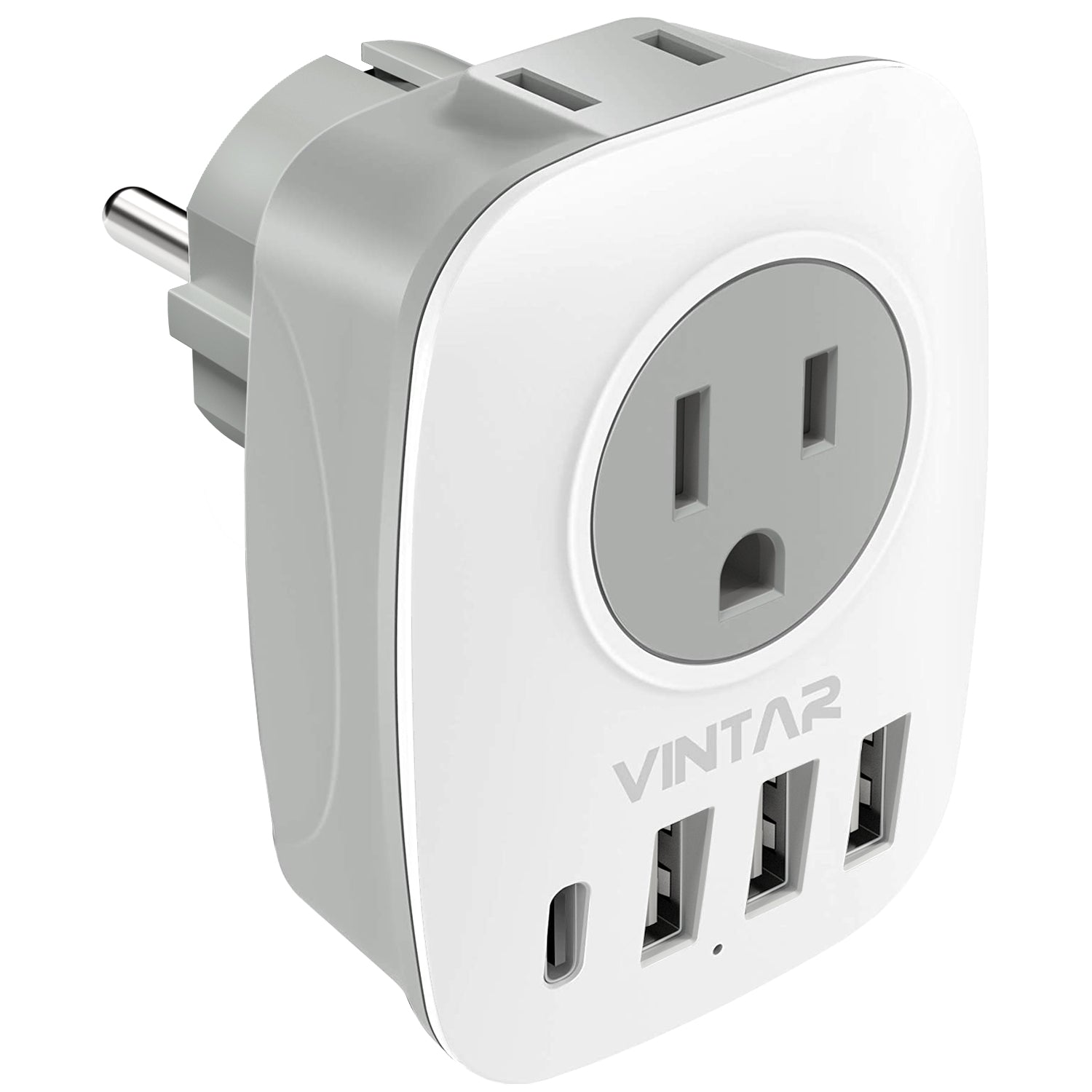 [1-Pack] Type E/F Plug Adapter, VINTAR Schuko Germany France Adapter ...