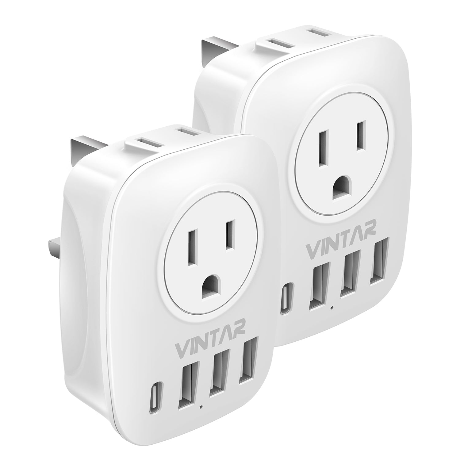 [2-Pack] US to UK Ireland Travel Plug Adapter, VINTAR Type G Plug ...