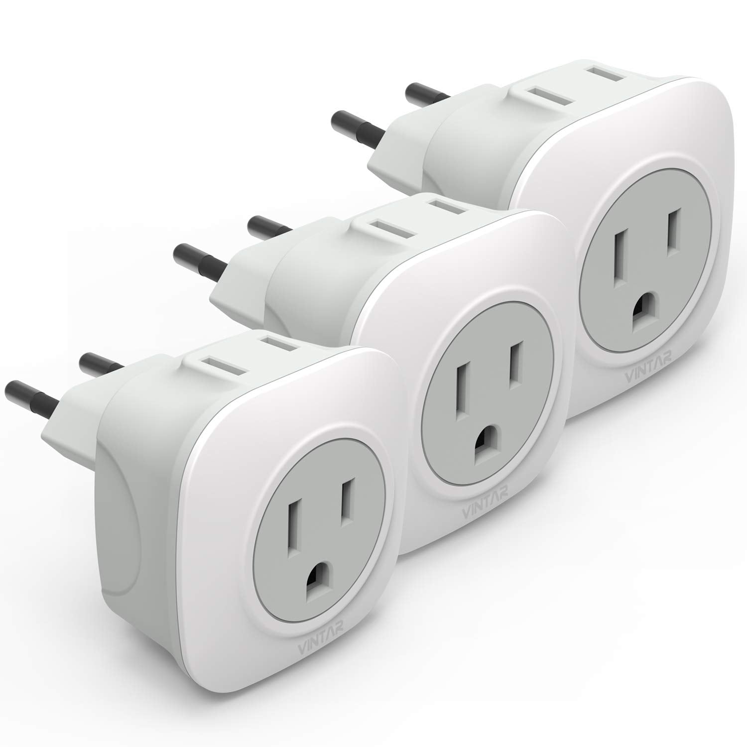 [3-Pack] European Travel Plug Adapter, VINTAR International Power Plug ...